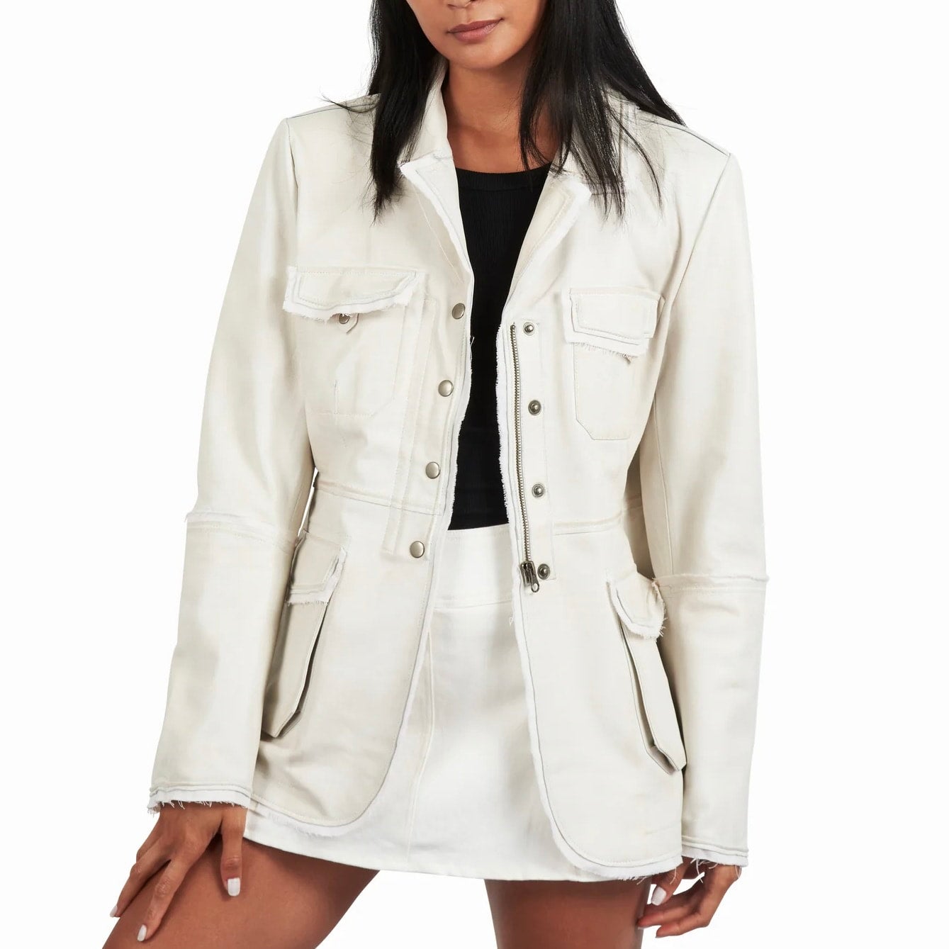Meryl Coconut Leather Jacket | Salty Cabin Collection